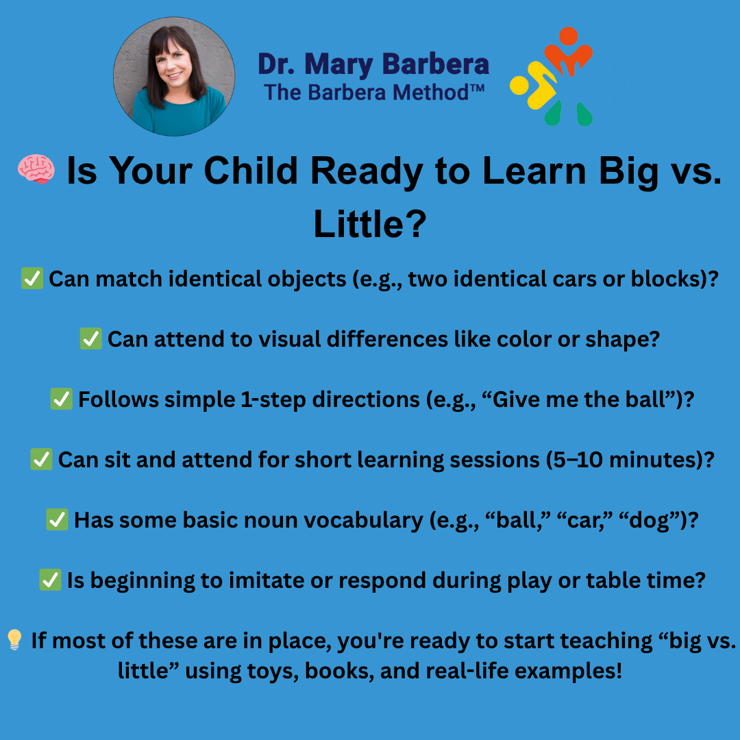 Big vs. Little and Features: Using Descriptive Words to Build Language ...